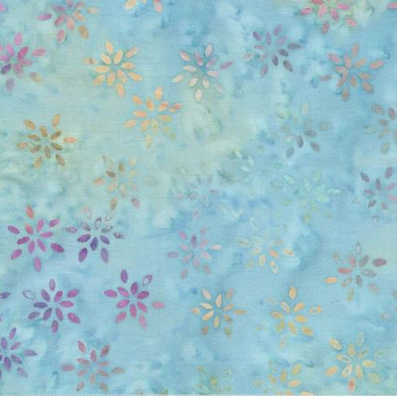 Heart to Heart Pastel Sparkling Flowers Batik