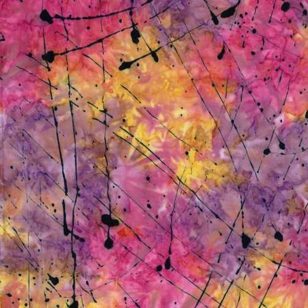 Impact Splattered Paint Sunset Fat Quarter