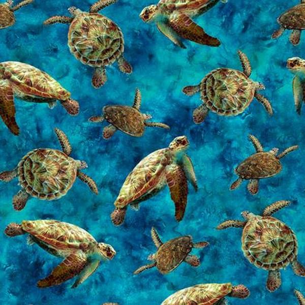 Tides of Color Sea Turtles Fat Quarter